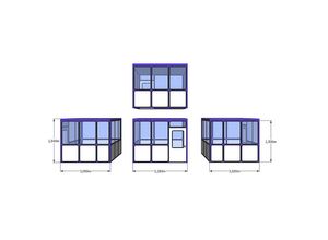 4260275230120 - Mehrzweckhaus Füllungen in Rundeckenoptik für Innenbereich LxB 3280 x 3000 mm