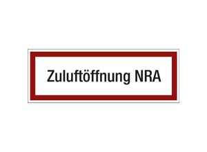 4061466088670 - Brandschutzkennzeichen für die Feuerwehr Zuluftöffnung NRA VE 10 Stk Folie LxH 297 x 105 mm