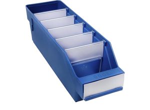 4250621500021 - Regalkasten aus hochschlagfestem Polypropylen blau LxBxH 300 x 90 x 95 mm VE 40 Stk