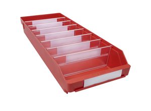 4250621500540 - Regalkasten aus hochschlagfestem Polypropylen rot LxBxH 600 x 240 x 95 mm VE 15 Stk