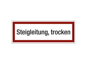 4061466062243 - Brandschutzkennzeichen für die Feuerwehr Steigleitung trocken VE 10 Stk Kunststoff LxH 297 x 105 mm