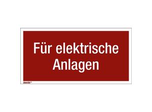 4061466068887 - Kombizusatzschilder mit Text für Brandschutzzeichen Für elektrische Anlagen VE 10 Stk LxH 150 x 75 mm