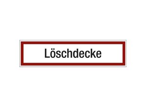 4061466068986 - Brandschutzkennzeichen für die Feuerwehr Löschdecke VE 10 Stk Kunststoff langnachleuchtend LxH 200 x 50 mm