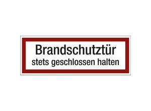 4061466039405 - Brandschutzkennzeichen für die Feuerwehr Brandschutztür stets geschlossen halten VE 10 Stk Folie LxH 297 x 105 mm