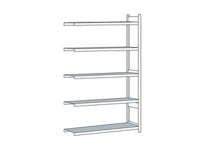 4004514215314 - SCHULTE Weitspannregal mit Stahlboden Höhe 3000 mm Spannweite 1500 mm Anbauregal Tiefe 600 mm