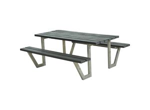 5703393740106 - Gruppensitzbank für 6 Personen LxT 1770 x 1610 mm grau