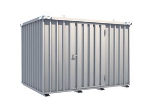 4260145950042 - Schnellbau-Container verzinkt Außen-BxHxT 2100 x 2100 x 3100 mm 1 Flügeltür lange Seite