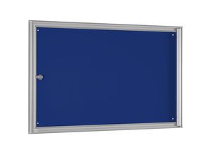 4260256790698 - Schaar - Schaukasten BxTxH 760x27x500 mm din A2 quer Aluprofile ESG-Glas Rückwand blau inkl 10 Magnete + 1 Einstecktasche