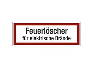 4061466062182 - Brandschutzkennzeichen für die Feuerwehr Feuerlöscher für elektrische Brände VE 10 Stk Kunststoff LxH 297 x 105 mm