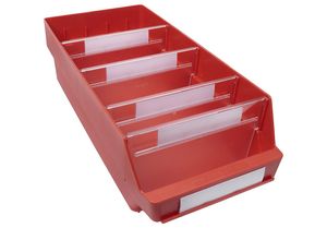 4250621500526 - Regalkasten aus hochschlagfestem Polypropylen rot LxBxH 500 x 240 x 150 mm VE 10 Stk