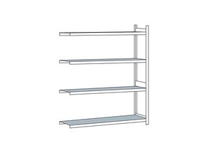 4004514200945 - SCHULTE Weitspannregal mit Stahlboden Höhe 2500 mm Spannweite 2500 mm Anbauregal Tiefe 600 mm