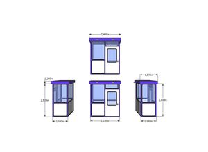 4260275230014 - Mehrzweckhaus Füllungen in Rundeckenoptik für Außenbereich LxB 2220 x 1160 mm