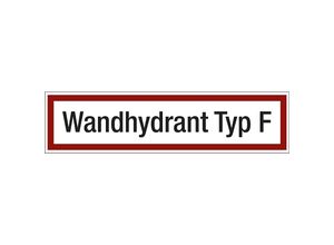 4061466068924 - Brandschutzkennzeichen für die Feuerwehr Wandhydrant Typ F VE 10 Stk Kunststoff langnachleuchtend LxH 200 x 50 mm