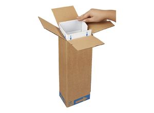 8057711830077 - Flaschenverpackung Care Post DHL mit selbstaufrichtendem Polster Innenmaße 405 x 122 x 122 mm ab 10 VE ratioform