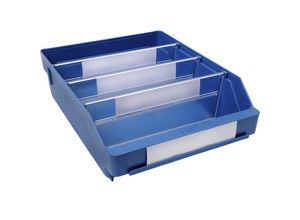 4250621500052 - Regalkasten aus hochschlagfestem Polypropylen blau LxBxH 300 x 240 x 95 mm VE 15 Stk