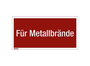 4061466068900 - Kombizusatzschilder mit Text für Brandschutzzeichen Für Metallbrände VE 10 Stk LxH 150 x 75 mm