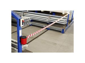 4045806298165 - Gurtkassette aus Aluminium Wall XL Gurtfarbe Rot Weiß Gehäusefarbe Rot magnetisch kaiserkraft
