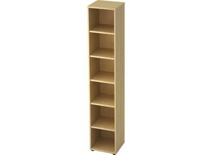 4032062018347 - eurokraft pro ANNY - Büroregal 5 Fachböden HxBxT 2156 x 400 x 400 mm Dekor Ahorn