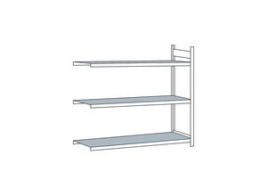 4004514200310 - SCHULTE Weitspannregal mit Stahlboden Höhe 2000 mm Spannweite 2500 mm Anbauregal Tiefe 800 mm