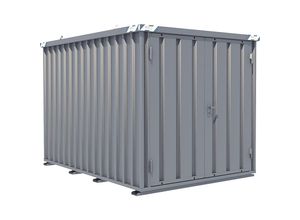 4260145956686 - Schnellbau-Container verzinkt Außen-BxHxT 2100 x 2100 x 3100 mm 2 Flügeltüren