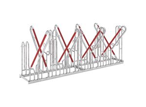 4250366528632 - Fahrradständer Anlehnparker 4500 XBF verzinkt 8 Einstellplätze (beidseitig)