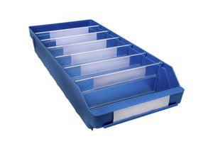 4250621500144 - Regalkasten aus hochschlagfestem Polypropylen blau LxBxH 500 x 240 x 95 mm VE 15 Stk