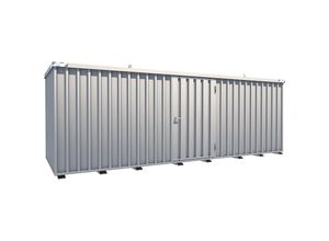 4260145950509 - Schnellbau-Container verzinkt Außen-BxHxT 2100 x 2100 x 6100 mm 1 Flügeltür lange Seite