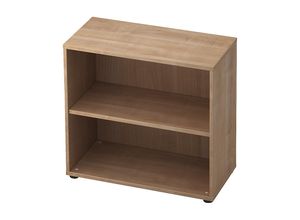 4032062018682 - eurokraft pro ANNY - Büroregal 1 Fachboden HxBxT 748 x 800 x 400 mm Dekor Nussbaum