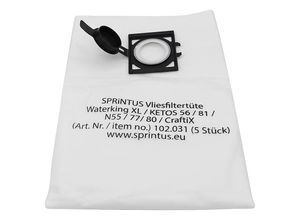 4260206870517 - Sprintus Vliesfiltertüten VE 5 Stk für Sauger Waterking XL Ketos 56 81 und CraftiX lang haltbar