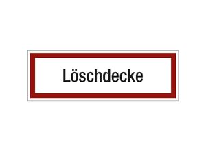 4061466068979 - Brandschutzkennzeichen für die Feuerwehr Löschdecke VE 10 Stk Kunststoff langnachleuchtend LxH 150 x 50 mm