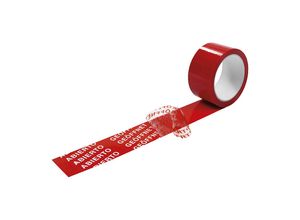 4251924720932 - eurokraft basic Sicherheitssiegelband ECONOMY aus PVC VE 6 Rollen rot Bandbreite 50 mm ab 10 VE