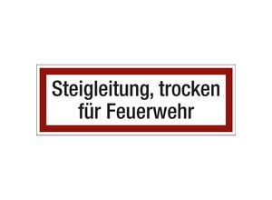 4061466039504 - Brandschutzkennzeichen für die Feuerwehr Steigleitung trocken für Feuerwehr VE 10 Stk Folie LxH 297 x 105 mm