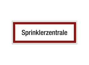 4061466039351 - Brandschutzkennzeichen für die Feuerwehr Sprinklerzentrale VE 10 Stk Folie LxH 297 x 105 mm