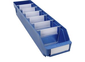 4250621500120 - Regalkasten aus hochschlagfestem Polypropylen blau LxBxH 500 x 118 x 95 mm VE 30 Stk