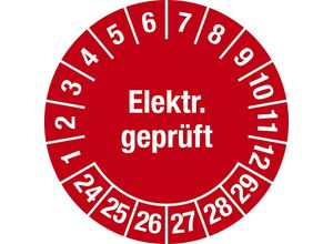 4061466036824 - Elektr geprüft Dokumentenfolie Ø 30 mm VE 10 Stk 24 - 29 rot