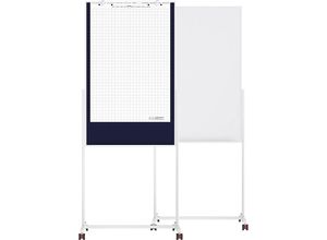 4013695024905 - Moderationstafel 11112103 75x120cm Filz + Whiteboard (beidseitig) pinnbar beschreibbar magnetisch mit Rollen blau + weiß