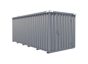 4260145950462 - Schnellbau-Container verzinkt Außen-BxHxT 2100 x 2100 x 5100 mm 1 Flügeltür