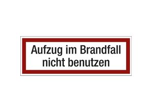 4061466039382 - Brandschutzkennzeichen für die Feuerwehr Aufzug im Brandfall nicht benutzen VE 10 Stk Folie LxH 148 x 52 mm