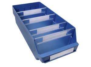 4250621500168 - Regalkasten aus hochschlagfestem Polypropylen blau LxBxH 500 x 240 x 150 mm VE 10 Stk