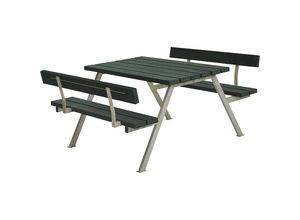 5703393739469 - Gruppensitzbank für 4 Personen LxT 1180 x 1850 mm ReTex-Planken mit 2 Rückenlehnen grün