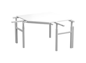 6416763084821 - Ecktisch Serie TP manuell höhenverstellbar für 2 Grundtische mit Etagenbord Tiefe 900 mm Treston
