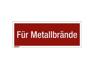 4061466068863 - Kombizusatzschilder mit Text für Brandschutzzeichen Für Metallbrände VE 10 Stk LxH 200 x 75 mm