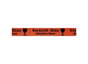 4251924717352 - Warn-Klebeband Aufdruck Vorsicht Glas Attention Glass VE 3 Stk Bandbreite 50 mm ab 20 VE