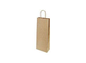 4251924707520 - Flaschentasche aus Papier 1 Flasche Außen-LxB 395 x 80 mm VE 300 Stk beige ab 10 VE