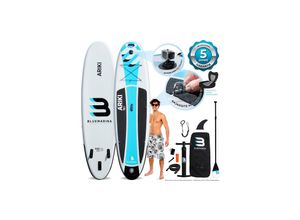 4056551098276 - Bluemarina SUP Board Ariki Stand Up Paddle aufblasbar mit Paddel Pumpe Rucksack 5J Garantie (325x86x15cm   108 Classic)