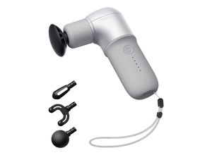 4260397842041 - Massagepistole Mini Naipo Tragbares Muskelmassagepistole Elektrische für Nacken Schulter Rücken mit 6 Geschwindigkeiten 4 Massageköpfen USB-Aufladung Massagegerät für Fitnessstudio Büro Zuhause