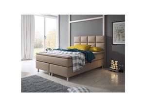 4260263717619 - IHG Boxspringbett Miami 140x200 cm Kunstleder Muddy