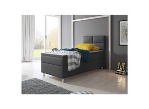 4260465766248 - Inter Handels Boxspringbett Miami 90x200 cm anthrazit ohne Bettkasten