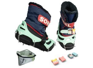 3838723432016 - Family Track Kids Schuhkrallen Eis Krallen Schuh Spikes Schnee Steigeisen Größe XS (26-29)