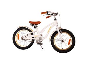 4067872156101 - TPFSports Miracle Cruiser Kinderfahrrad - Mädchen - 16 Zoll - Rücktritt + Handbremse - Weiß